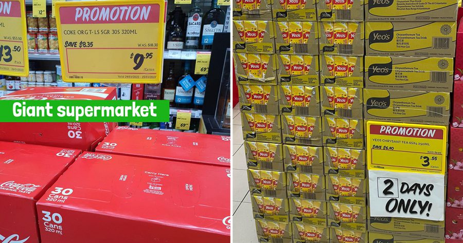 Giant has 30-can Cartons of Coca-Cola Original at $9.95 & Yeo's Packet ...