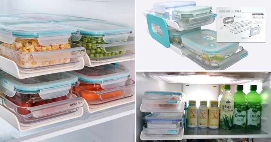 Lock & Lock Smart Kit Set saves fridge space by stacking food ...