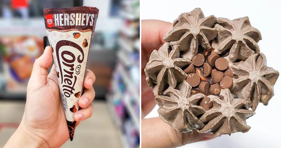 Cornetto Hershey's ice cream available in 7-Eleven S'pore, topped with ...