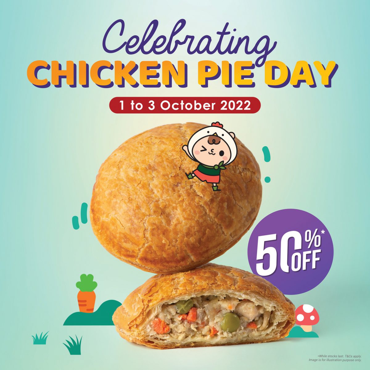 Polar Puffs & Cakes has 50% OFF Chicken Pies till Oct 3, pay $1.40 each ...