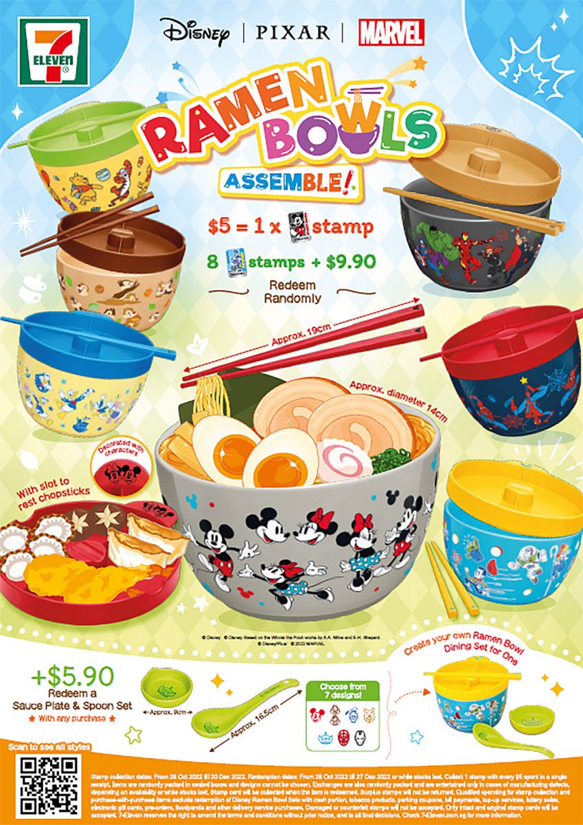 7-Eleven S'pore launching Disney & Marvel Ceramic Ramen Bowls and ...