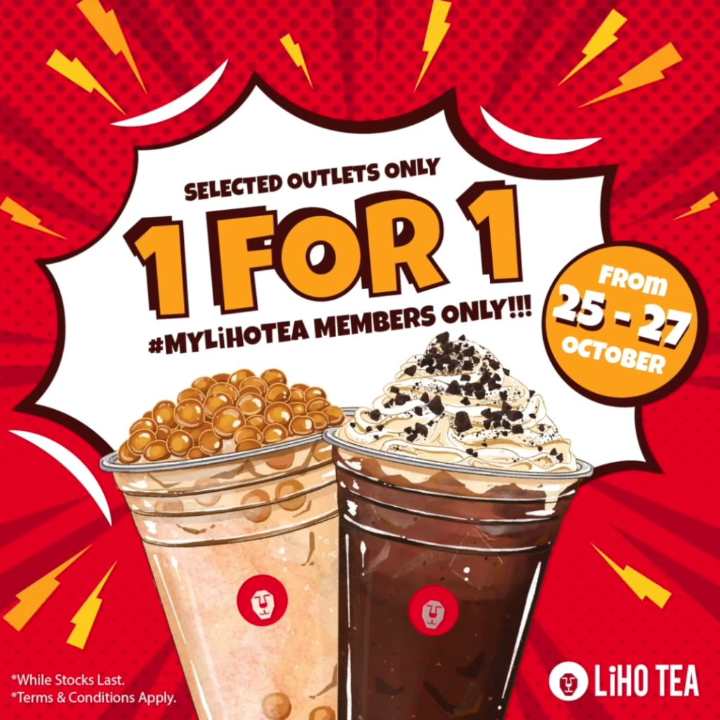 LiHO S'pore is offering 1-FOR-1 Treat on most drinks on the menu at ...