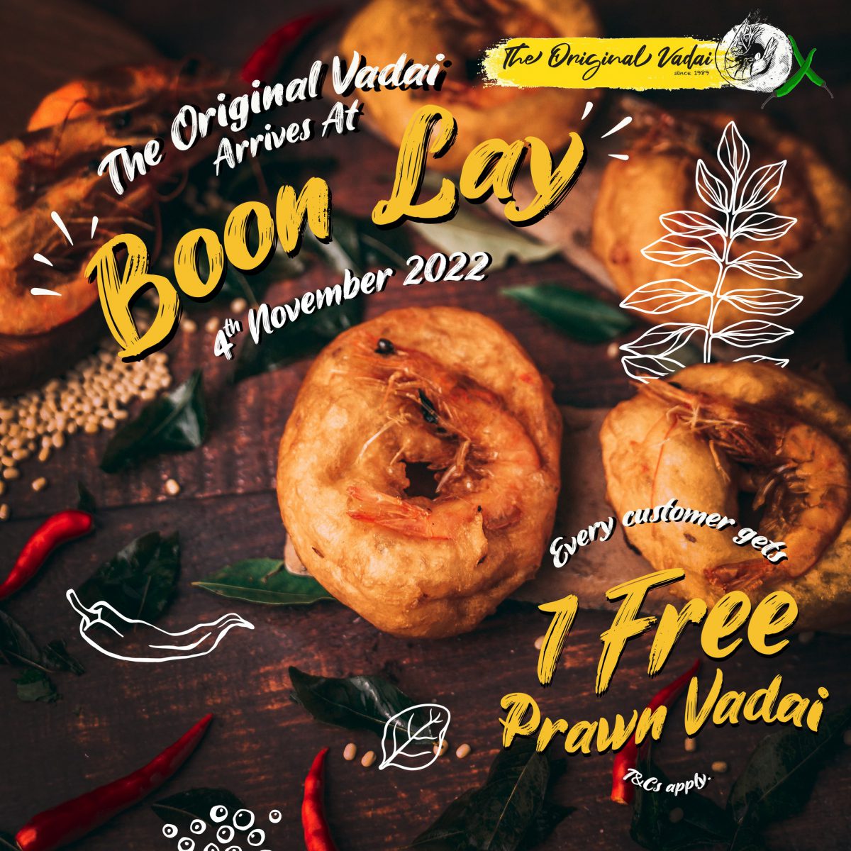 The Original Vadai new outlet in Boon Lay giving FREE Prawn Vadai on ...