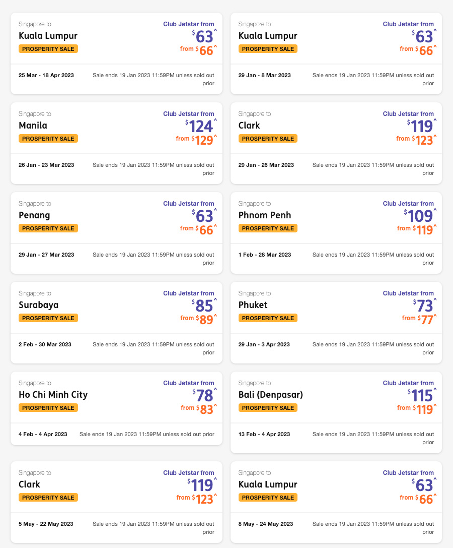 Jetstar launches Prosperity Sale till Jan 19 with all-in airfares from ...