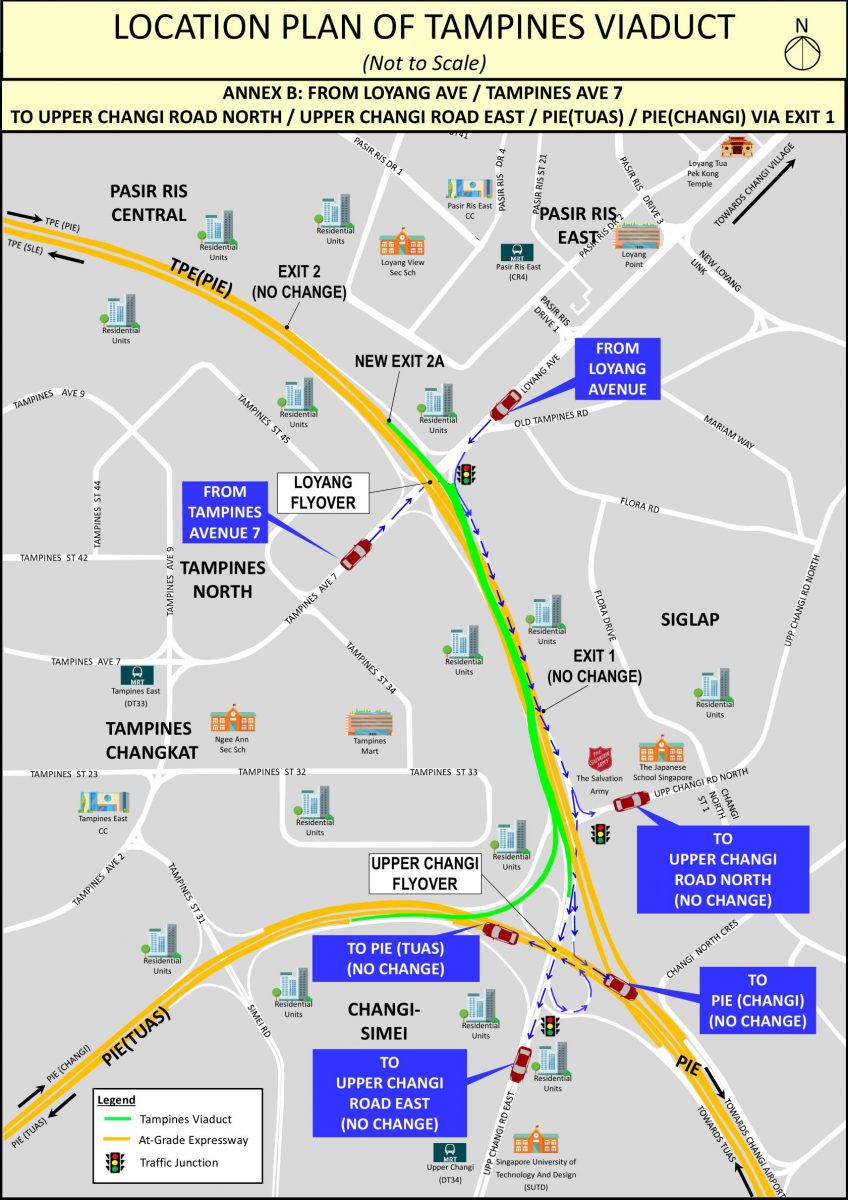 Tampines Viaduct offering direct link to PIE (Tuas) and Upper Changi Rd ...