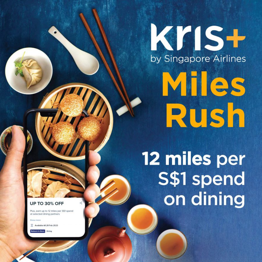 Kris+ App Miles Rush Promotion lets you earn 12 Miles Per Dollar Spend ...