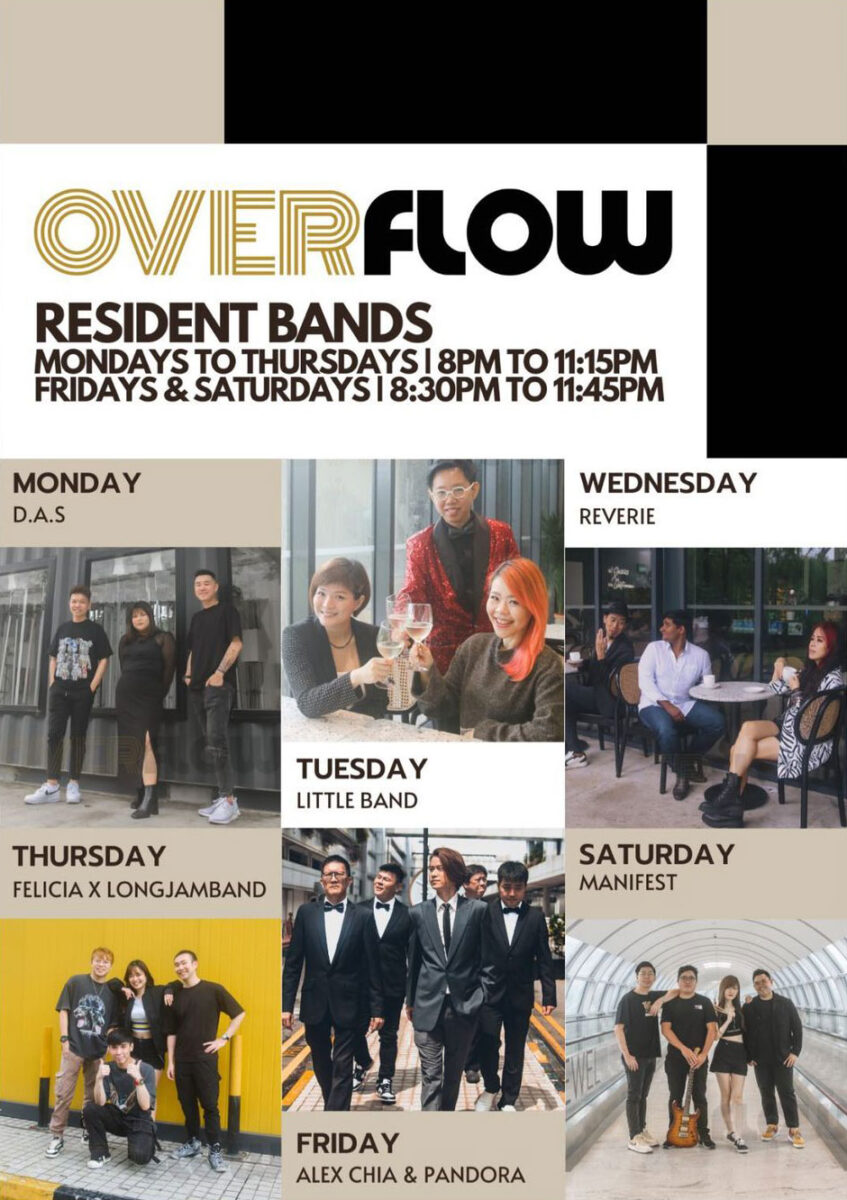 Overflow is the first-ever Live Band Cafe & Bar in Changi Airport T2 with $5 Beer and Nightly ...