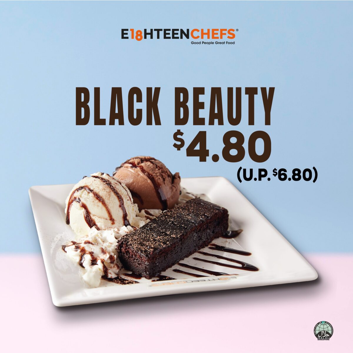 Eighteen Chefs has 1-FOR-1 Mains with Drinks for $16.80 nett during ...