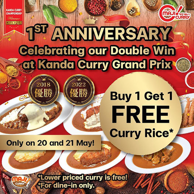 Japan-famous Curry Place in Novena to offer 1-FOR-1 all Curry Dishes on ...