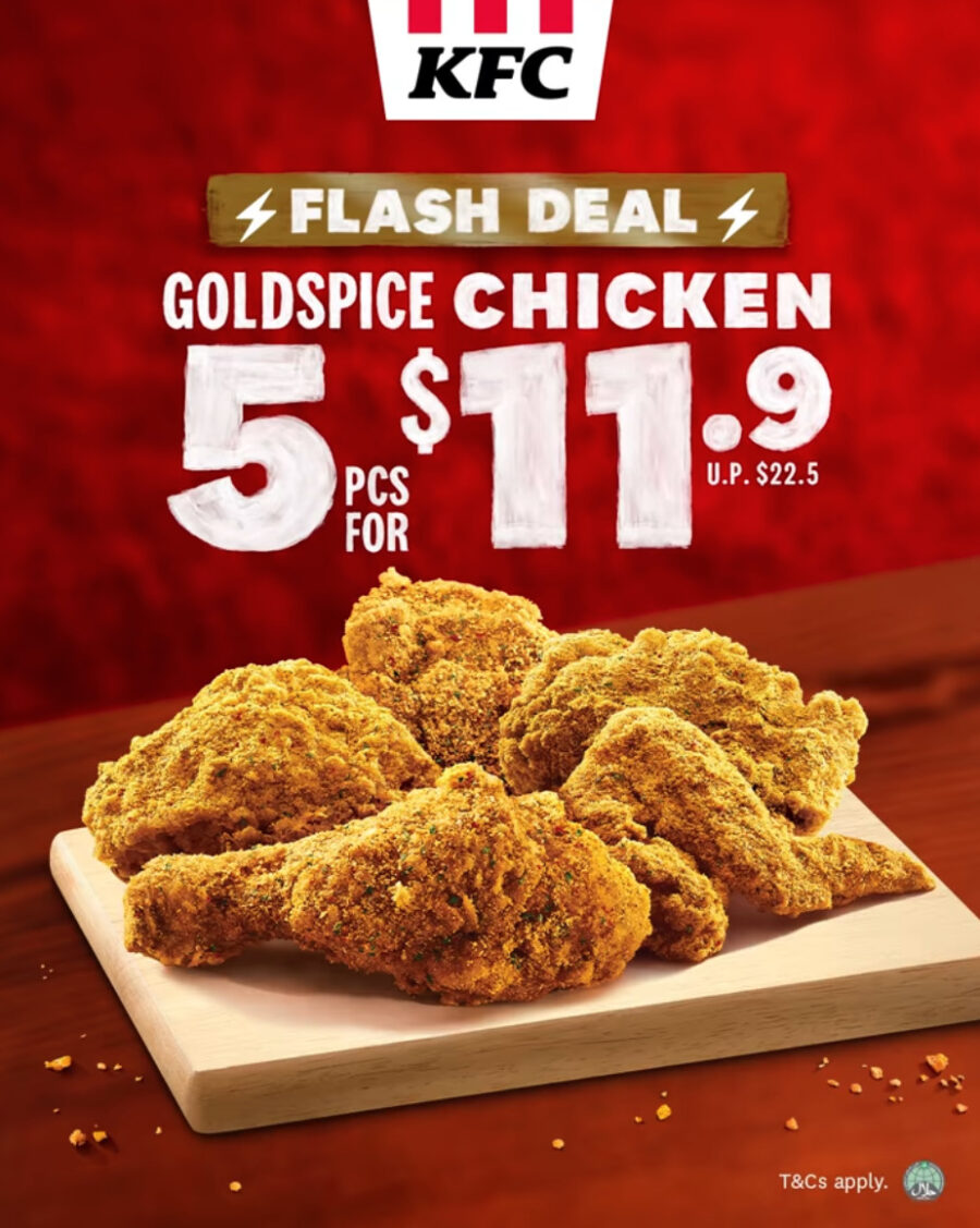 Pay only S$2.38 per piece of GoldSpice Chicken with KFC S'pore latest ...