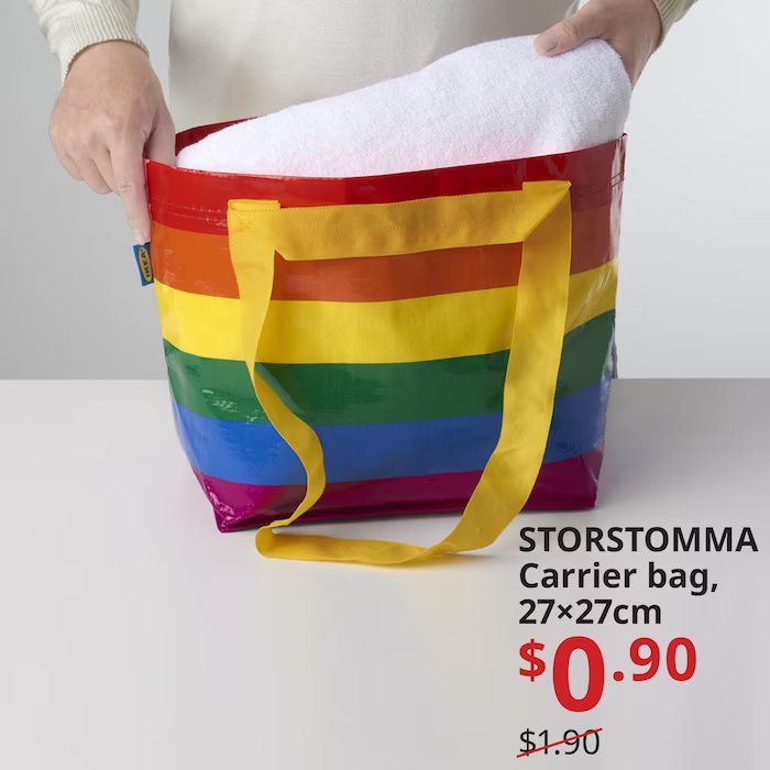IKEA S'pore selling iconic Rainbow Carrier Bags from as low as S$0.90 ...