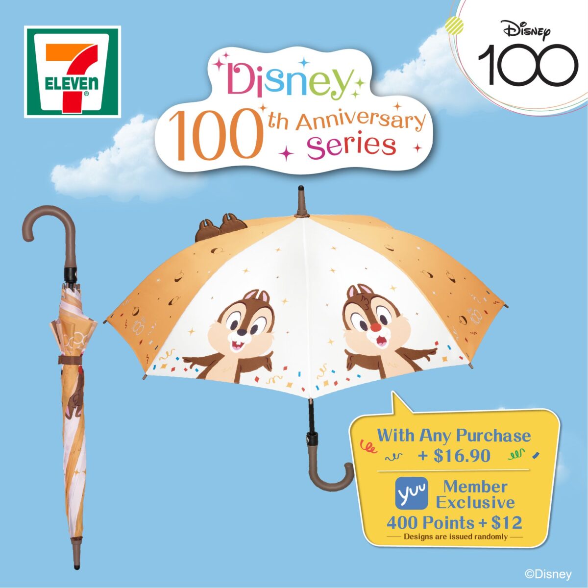 7-Eleven has lots of Disney100 Merch including umbrella, hats, shopping ...