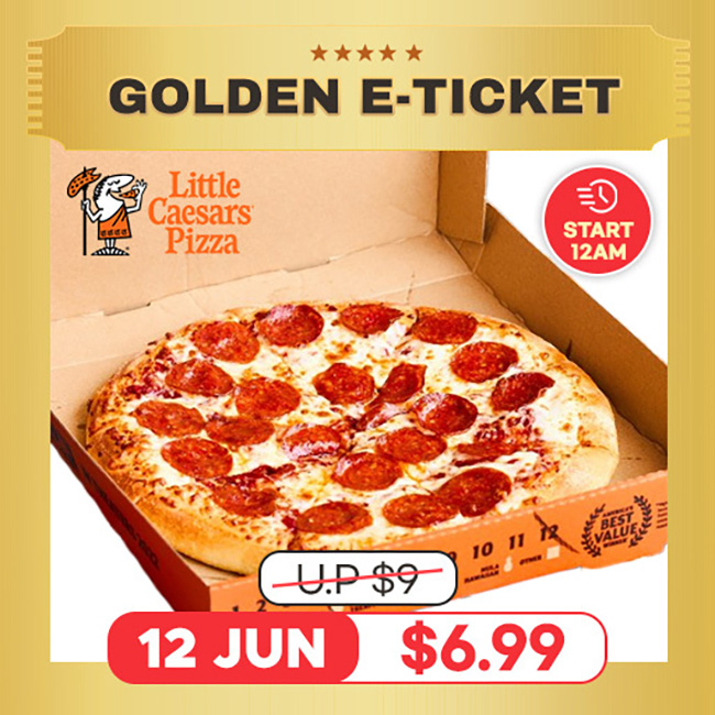 Little Caesars S'pore selling 12-inch Large Pizza for only $6.99 online ...
