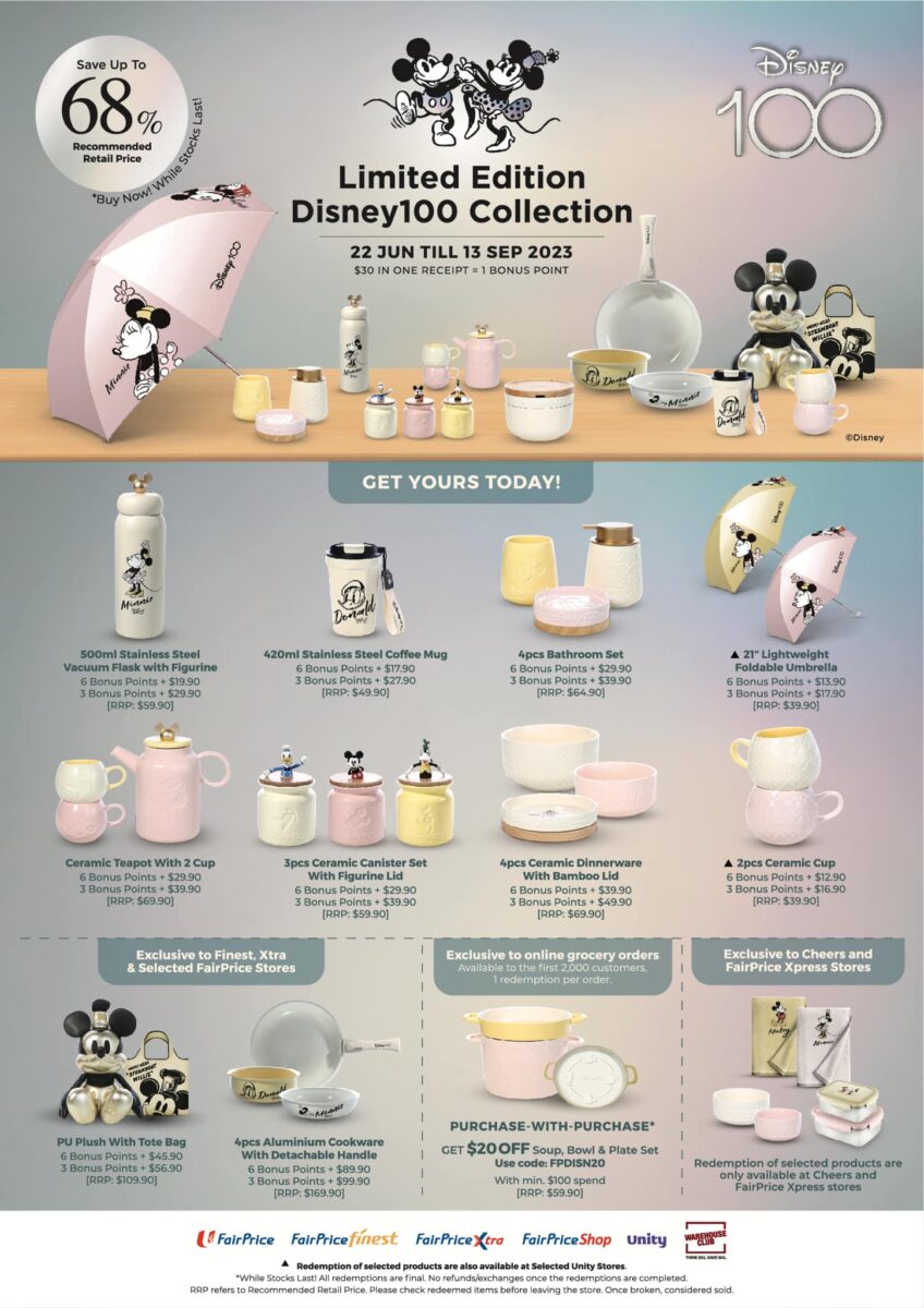 FairPrice launches Limited Edition Disney100 Collection in latest Point ...