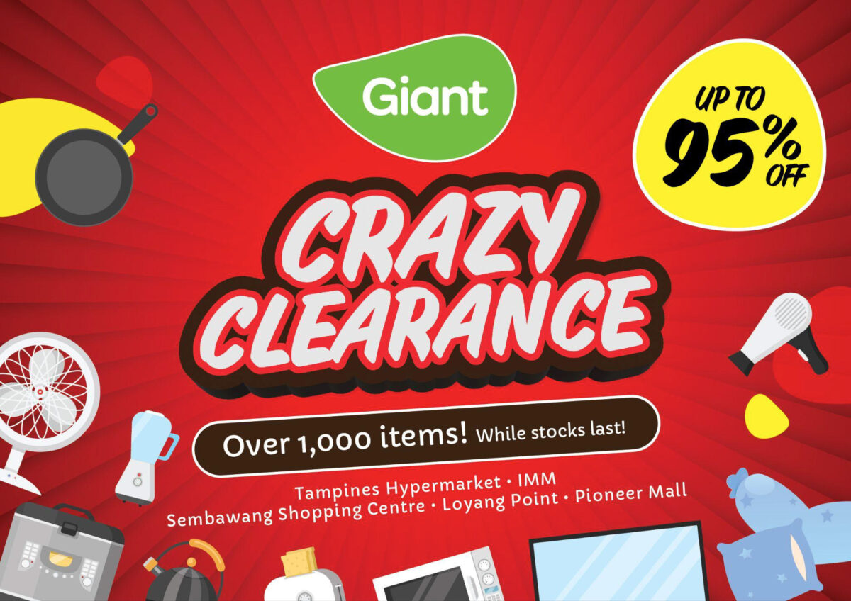 Giant stores in S'pore has Clearance Sales on over 1,000 household items & electronics from $1 ...