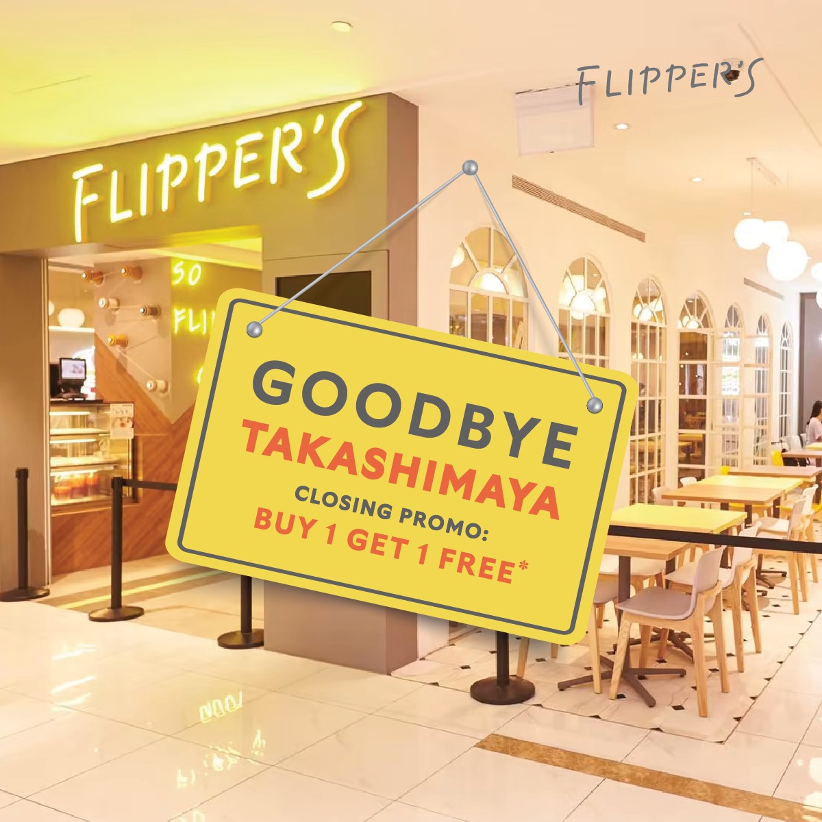 Japan-famous FLIPPER'S closing Takashimaya outlet with 1-FOR-1 Soufflé ...
