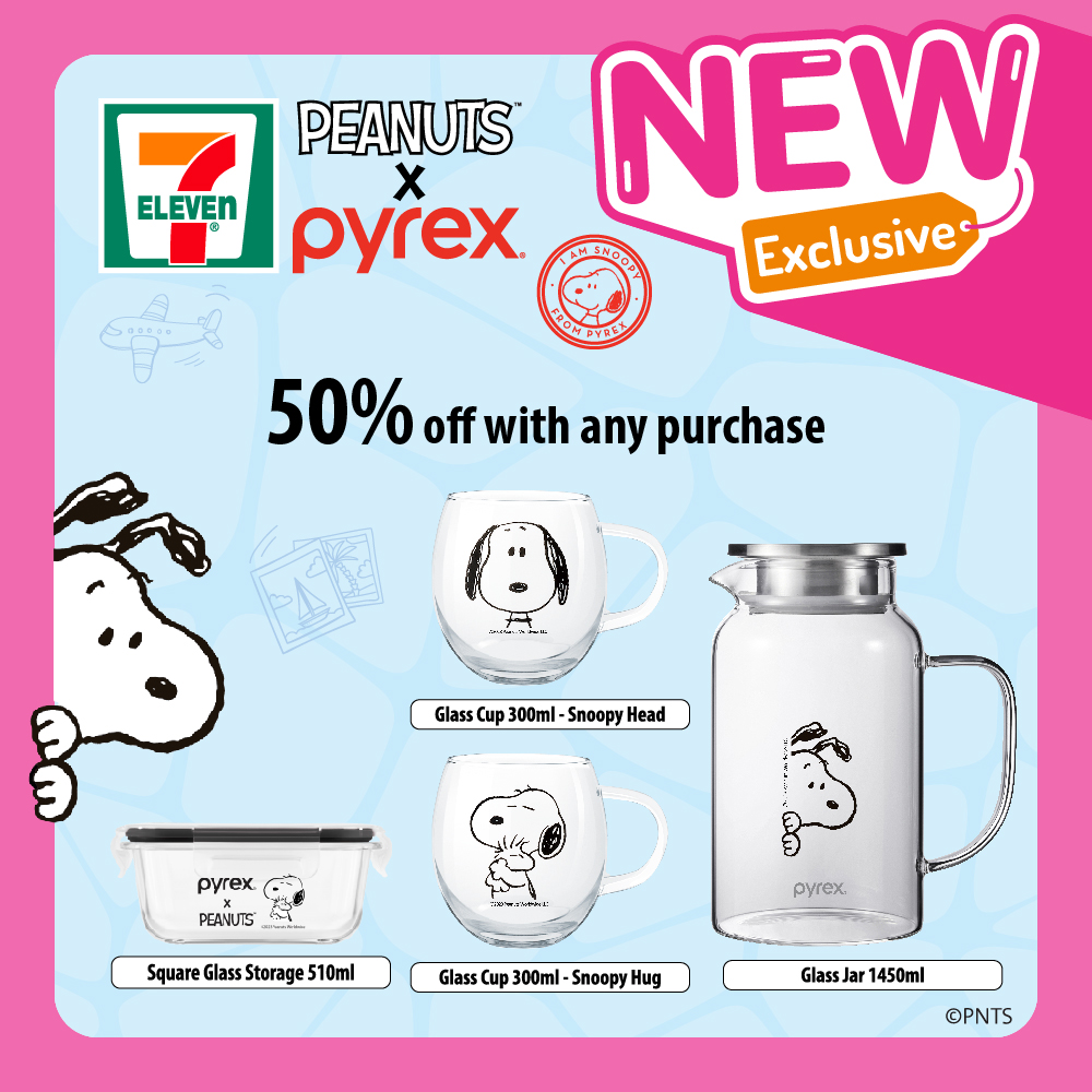 7-Eleven S'pore launches Snoopy-themed Pyrex Glassware from S$8.95 at ...