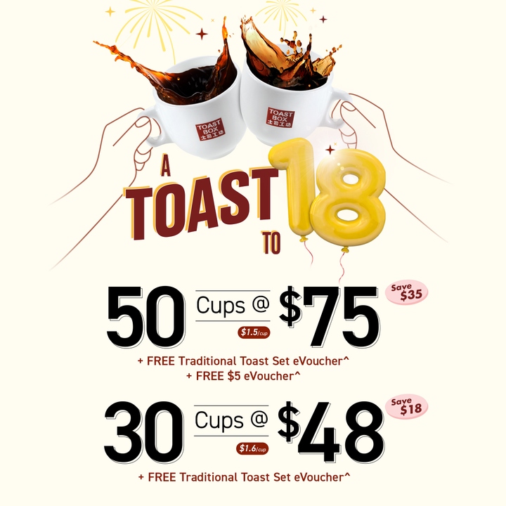 Toast Box brings back Kopi e-Package Deals till Oct 31, pay as little ...