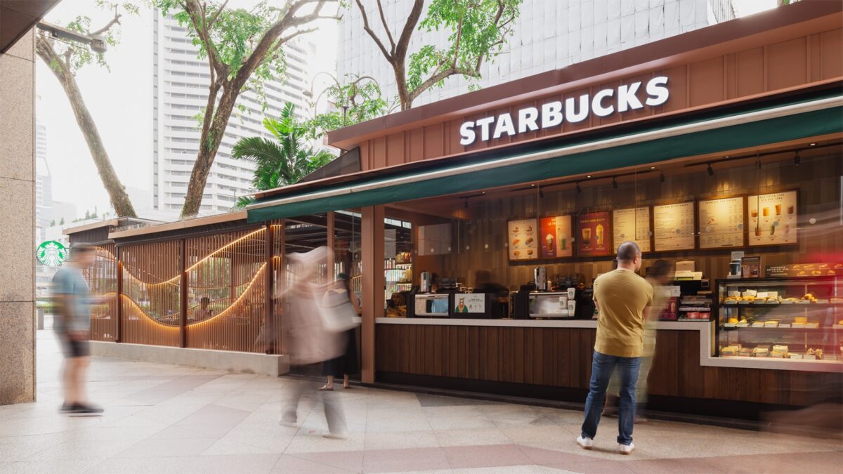 Starbucks Pacific Plaza along Scotts Road gets new look with Dark Wood ...