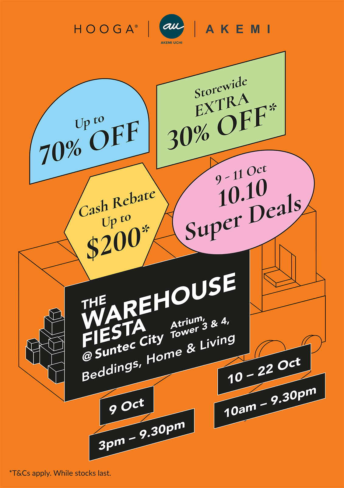 HOOGA Warehouse Sale in Suntec has up to 70% OFF lots of bed linens ...