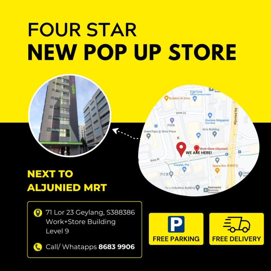 Four Star's newly-opened Pop-up Store in Aljunied has 50% Storewide ...