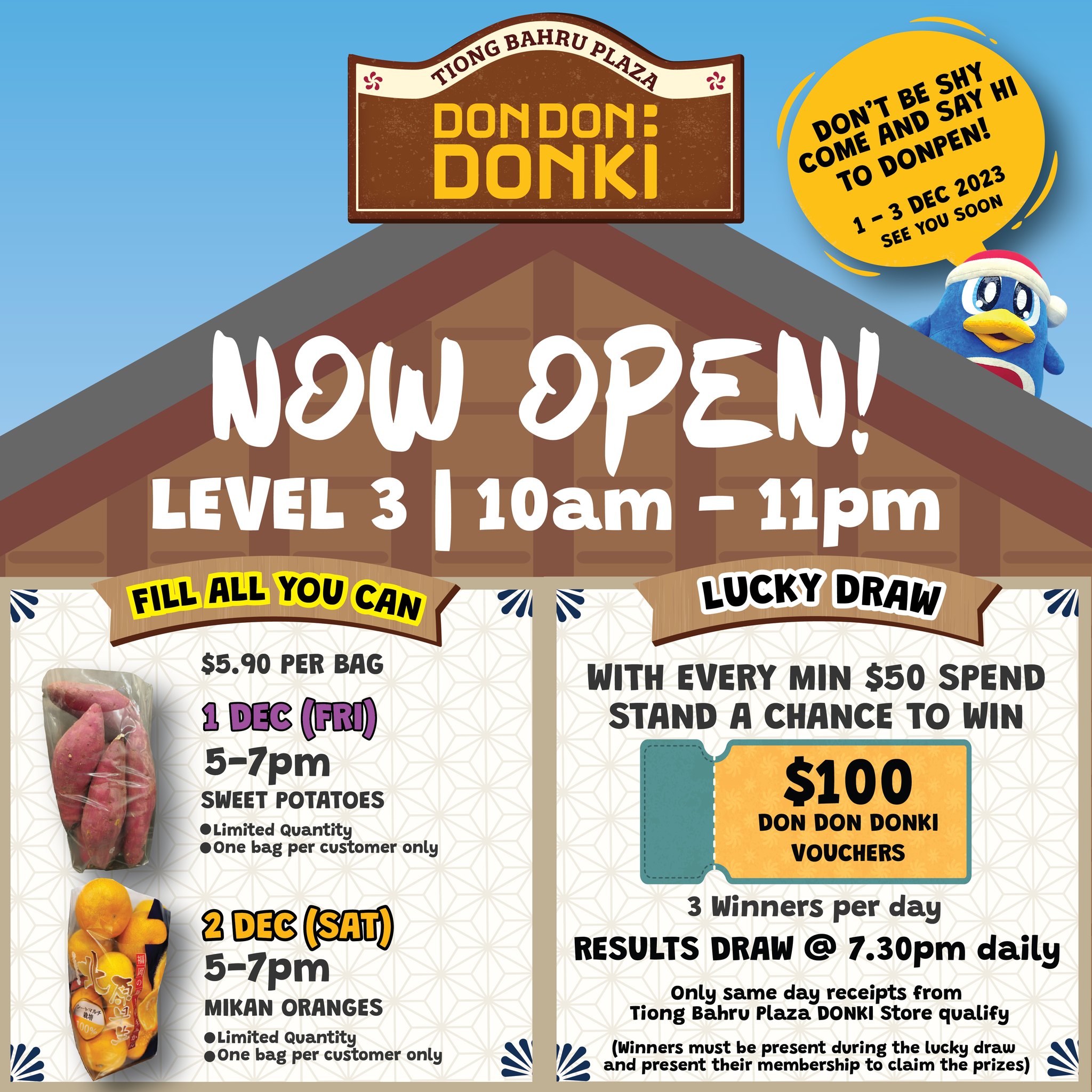 Don Don Donki Tiong Bahru Plaza opens with lots of Opening Promotions ...