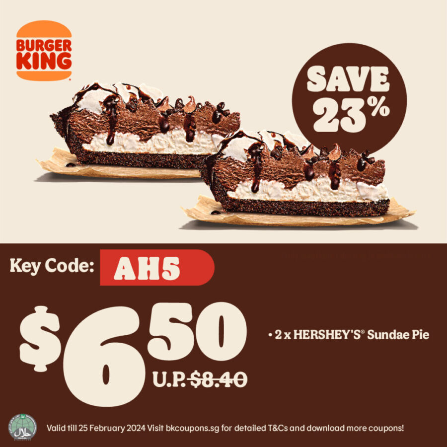 Burger King launches 16 new Discount Coupons from S$4 on Burger Meals ...
