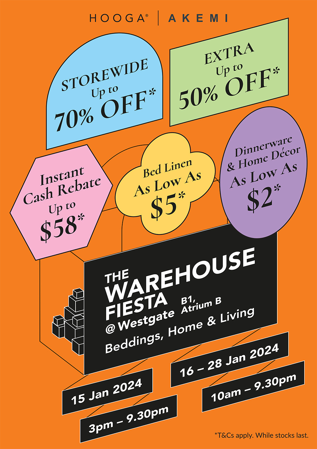 HOOGA Warehouse Fiesta in Westgate Atrium till Jan 28 has Bed Linen ...