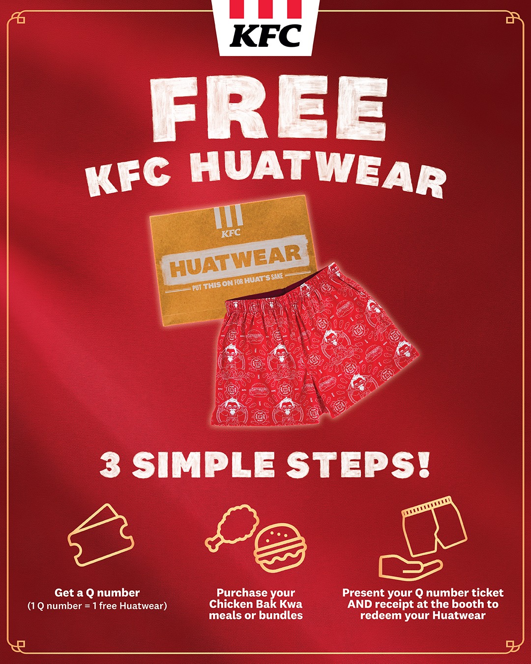 KFC S'pore giving FREE Auspicious 'Huat Boxers' on Feb 6 with purchase ...