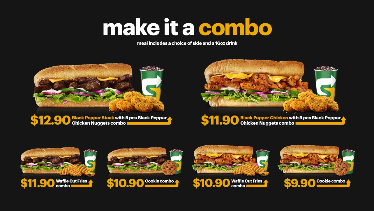 Subway S'pore launches Black Pepper Chicken & Steak Subs and Black ...