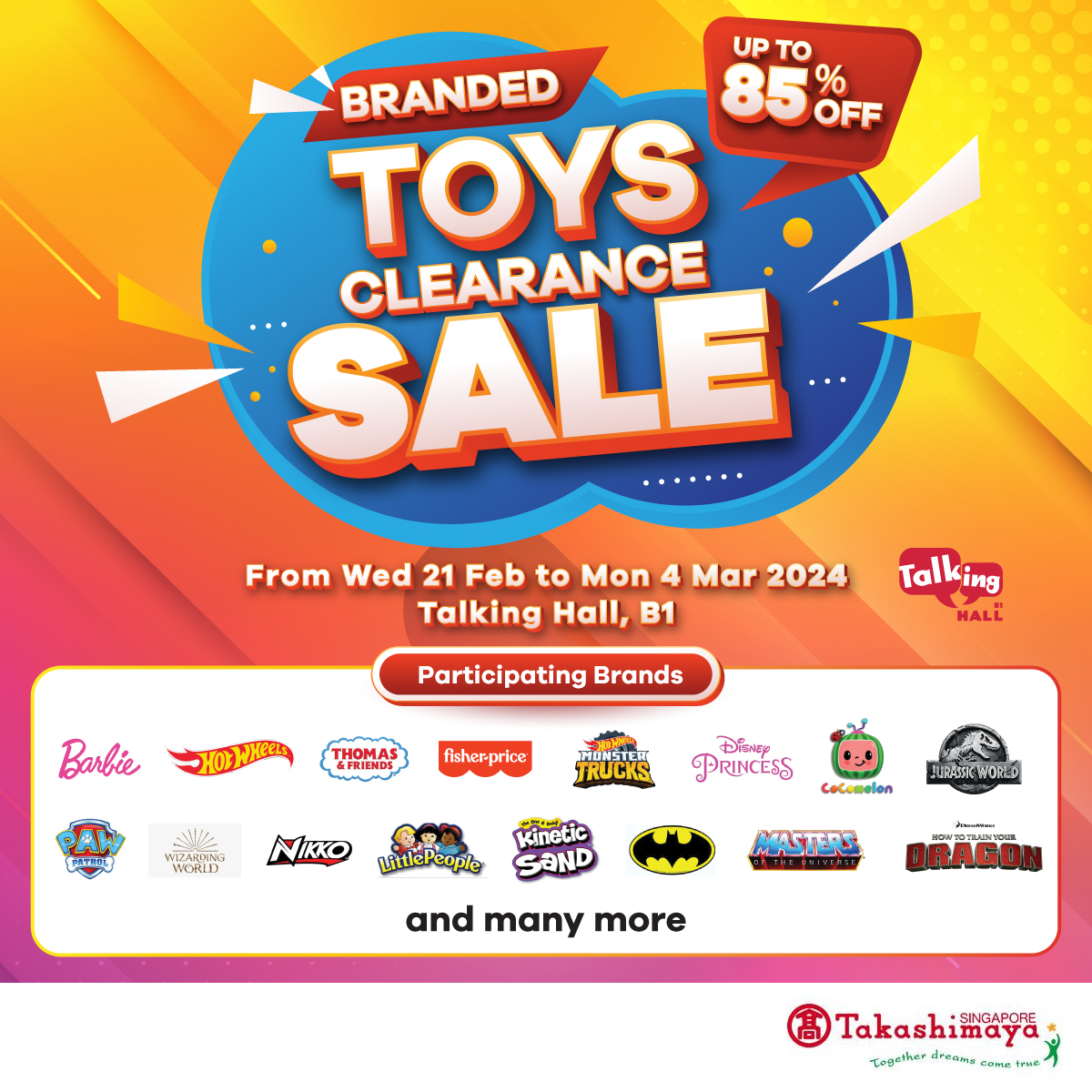 Takashimaya's Branded Toys Clearance Sale has up to 85% OFF Barbie ...