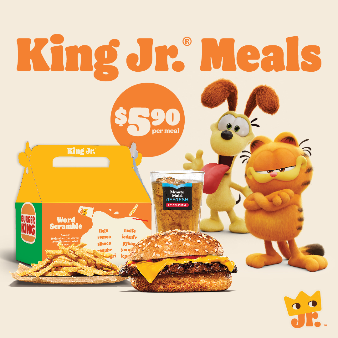Burger King S'pore launches Garfield Toys available with purchase of ...