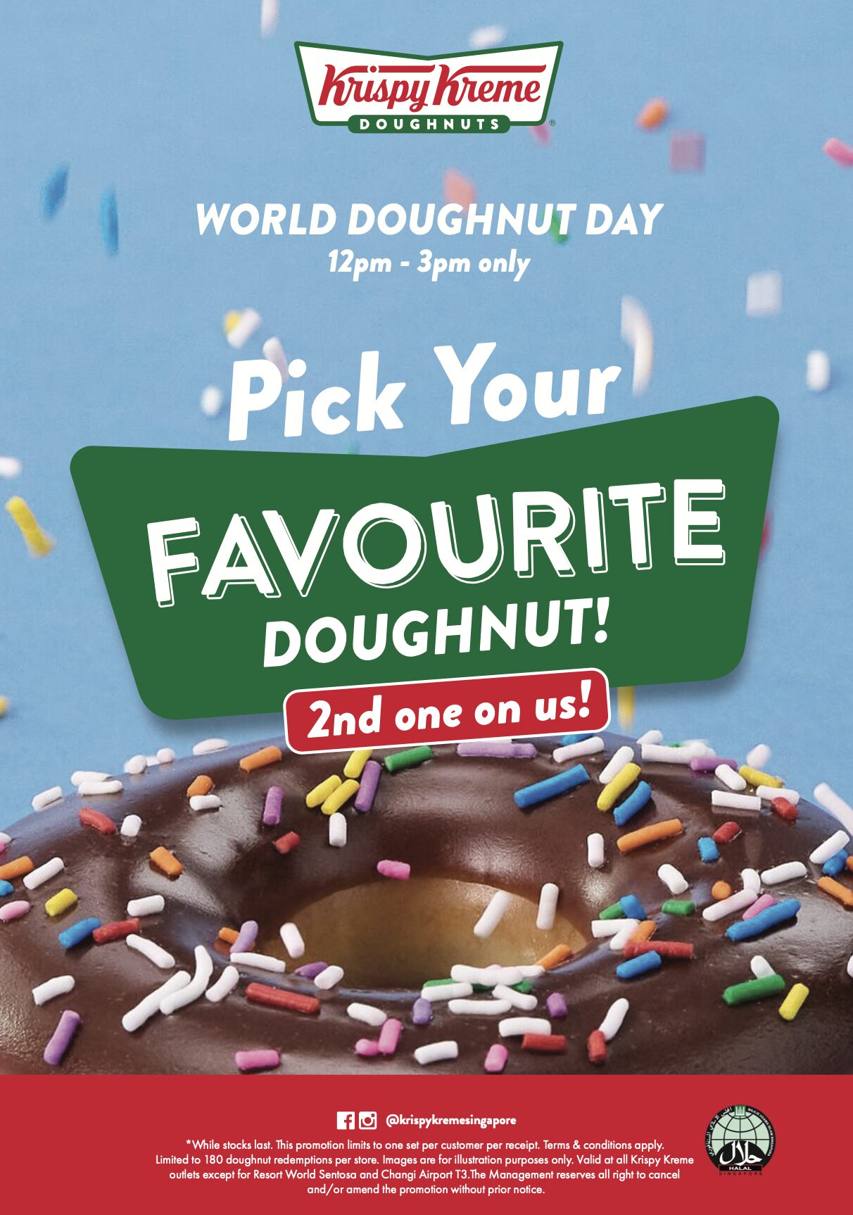Krispy Kreme to offer 1-FOR-1 Doughnuts Offer at most S'pore outlets on ...