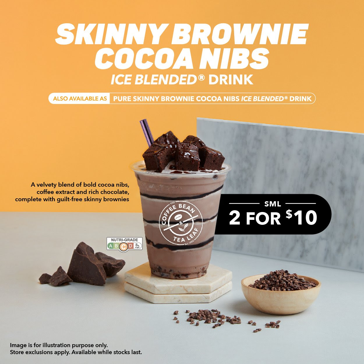 Coffee Bean launches Guilt-Free Skinny Brownie Cocoa Nibs Ice Blended ...