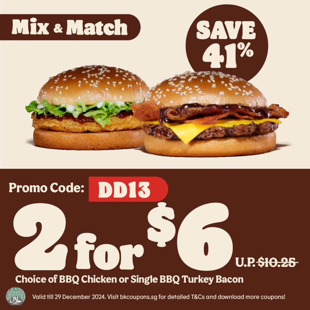 Burger King Offers Up to 60% OFF on Burger Meals, Snacks & More in ...