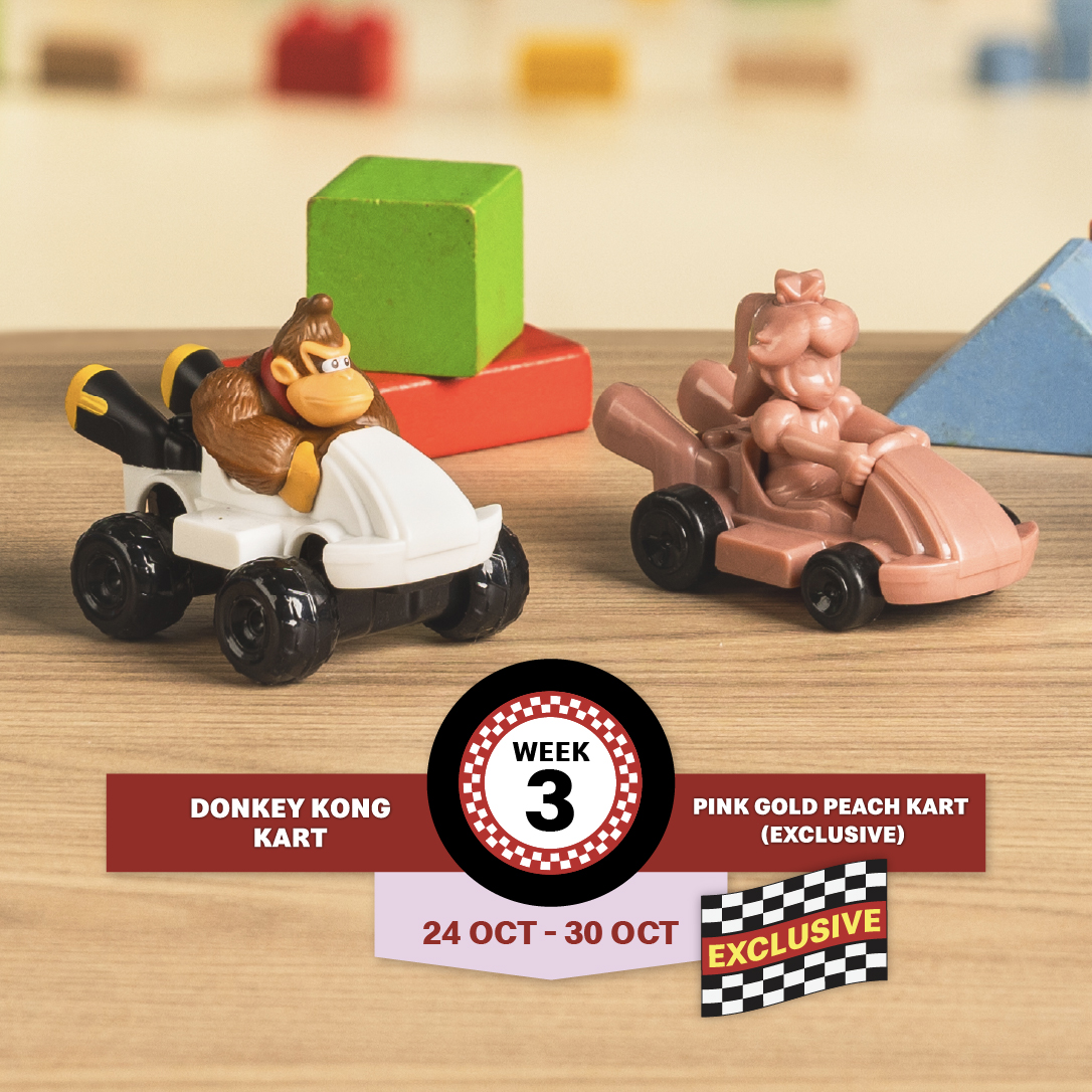 McDonald's Happy Meal Toys featuring Mario Kart Characters with 2 Gold ...