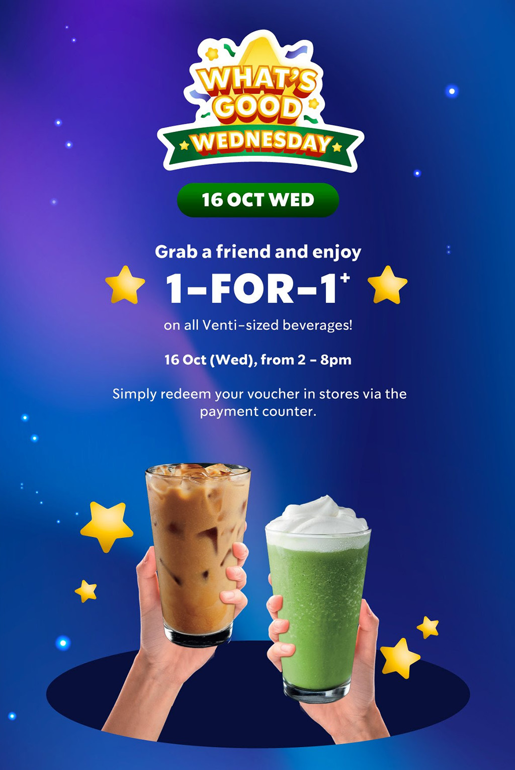 Starbucks to offer 1-FOR-1 on All Beverages in 'What's Good Wednesday ...