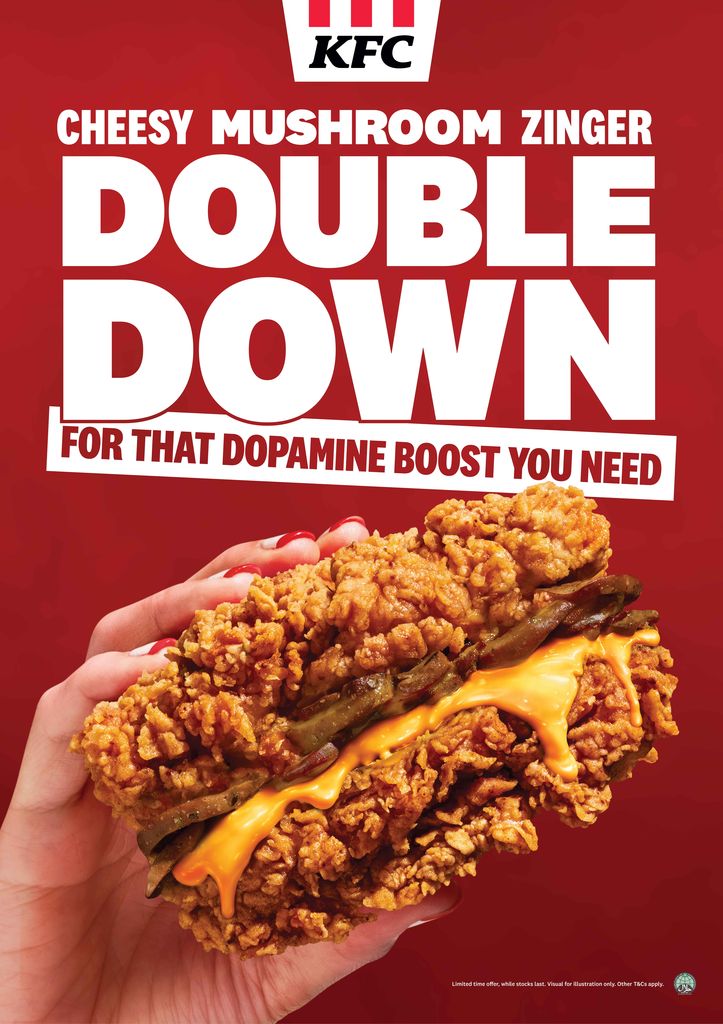 KFC launches Cheesy Mushroom Zinger Double Down, lets you earn it FREE ...