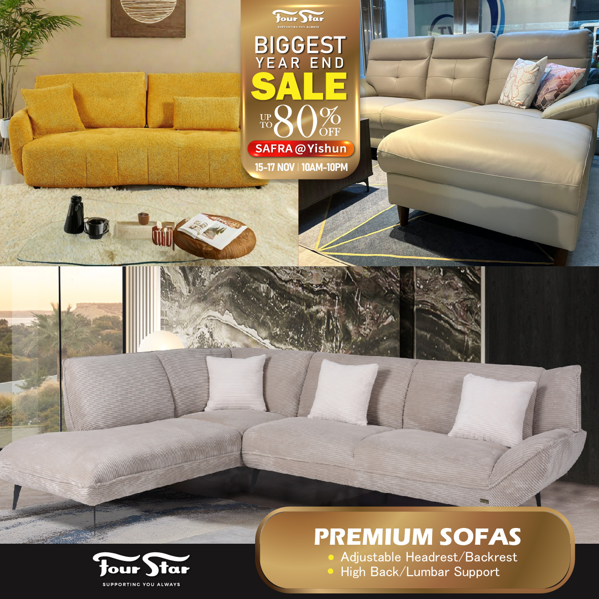 Four Star's Biggest Year-End Sale at Yishun SAFRA from Nov 15 - 17 has ...