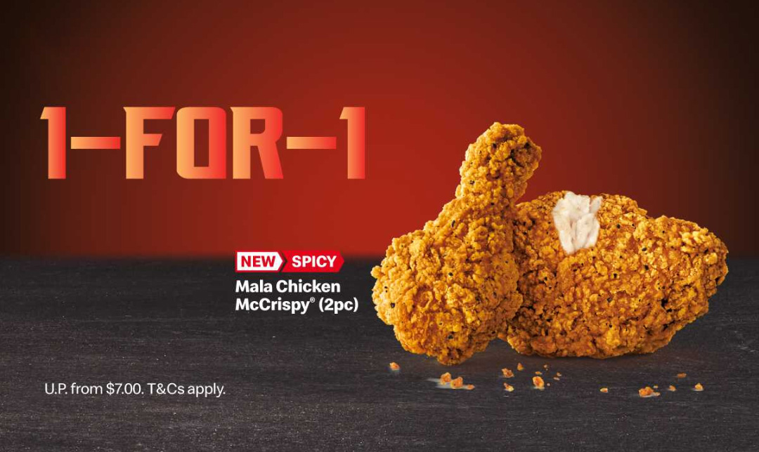 McDonald's has 1-FOR-1 Mala Chicken McCrispy and $6 Double Cheeseburger ...