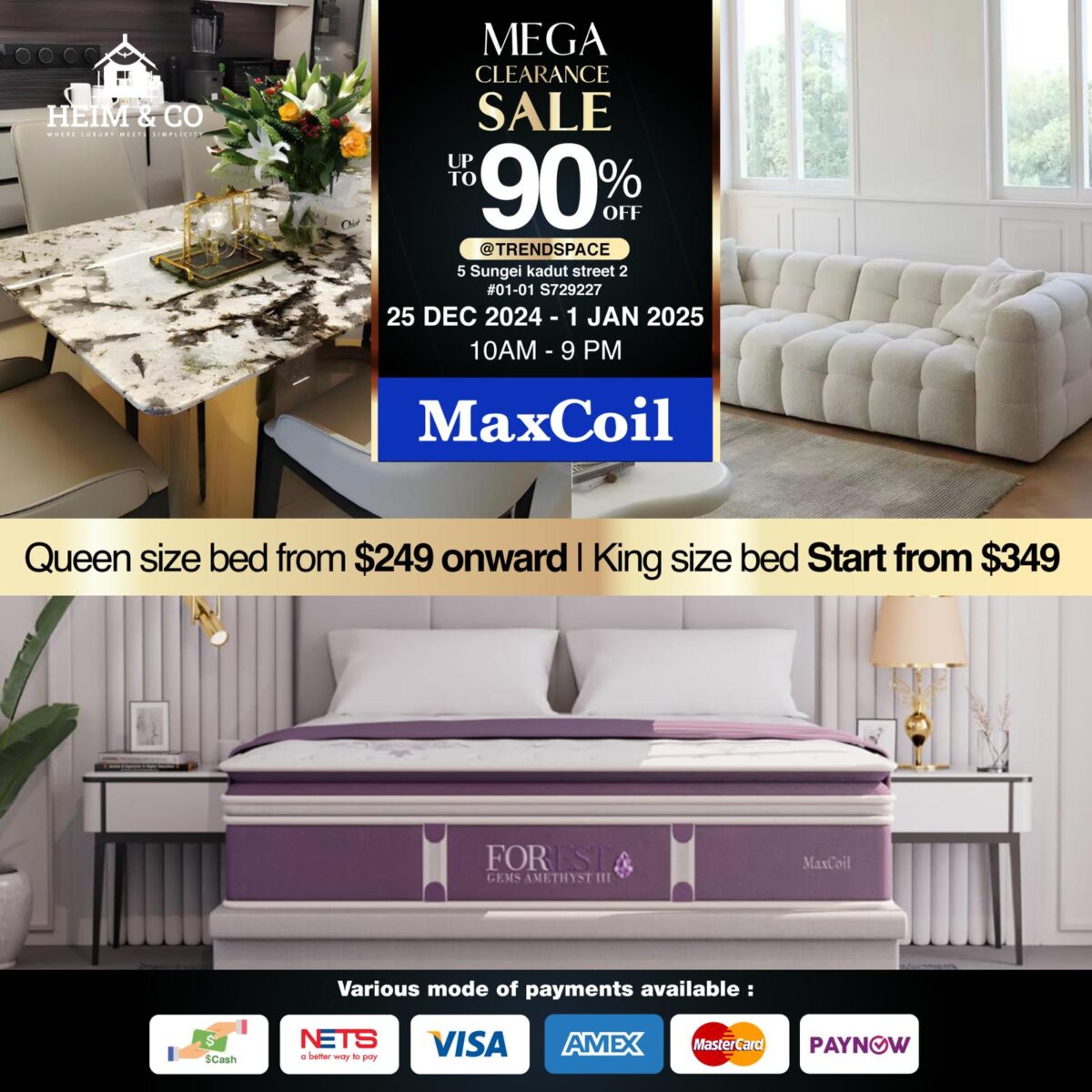 Heim & Co. Mega Clearance Sale in Sungei Kadut to offer up to 90% OFF ...