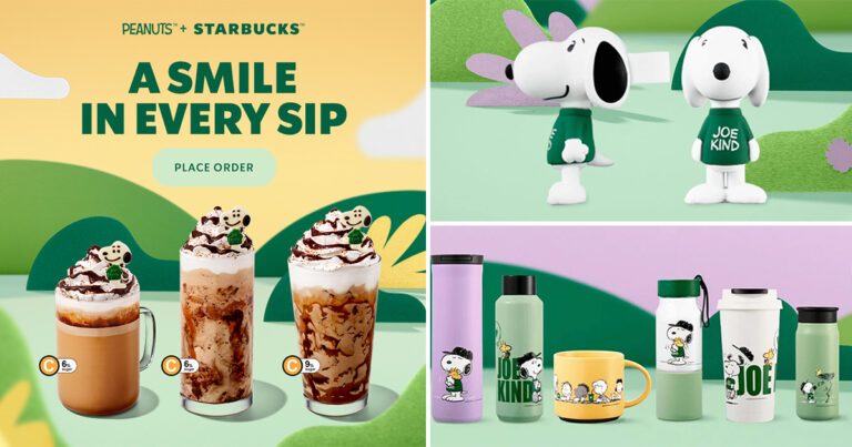 Snoopy Spreads Joy at Starbucks S'pore with New Themed Beverages, Merch ...