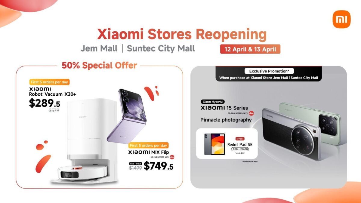 Xiaomi Reopens Flagship Stores at Jem and Suntec City with 50% OFF MIX ...