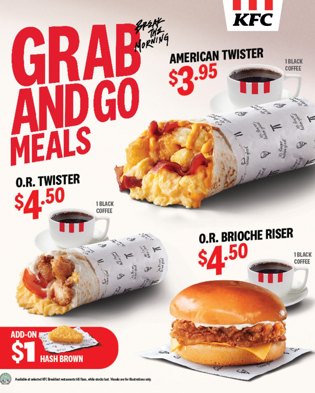 From Wraps to Brioche Burger: KFC Singapore's New Grab & Go Breakfast Sets Starts at S$3.95 till ...