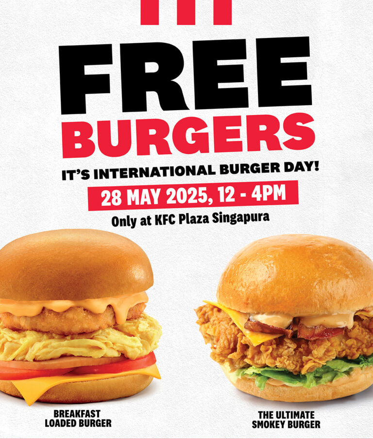 KFC S'pore Giving Away FREE Burgers at Plaza Singapura on May 28 to ...