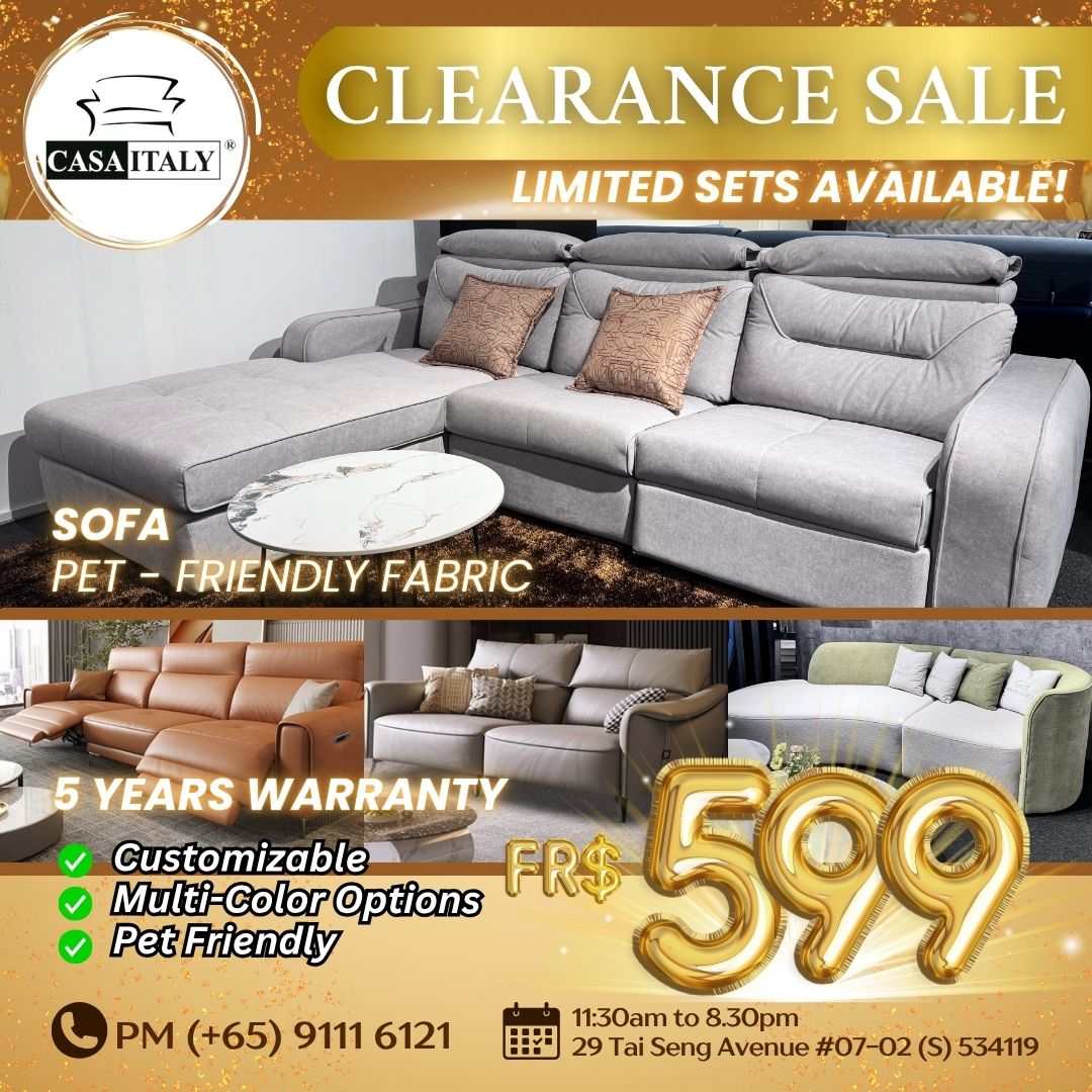 Malaysia Prices in Singapore: Casa Italy's Massive Clearance Sale on Furniture in Tai Seng from ...