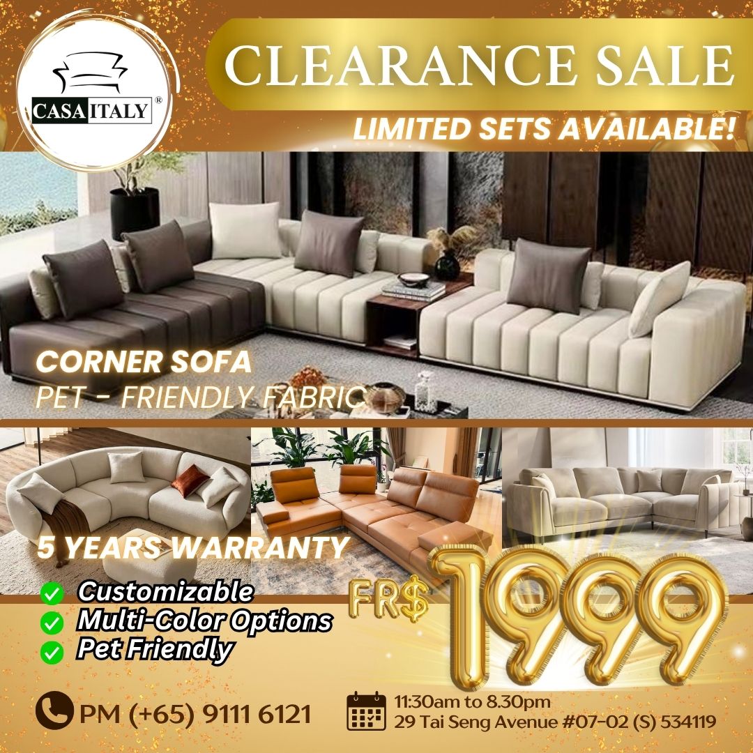 Malaysia Prices in Singapore: Casa Italy's Massive Clearance Sale on Furniture in Tai Seng from ...