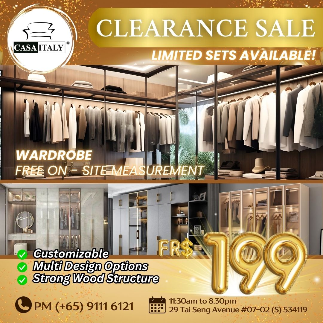Malaysia Prices in Singapore: Casa Italy's Massive Clearance Sale on Furniture in Tai Seng from ...