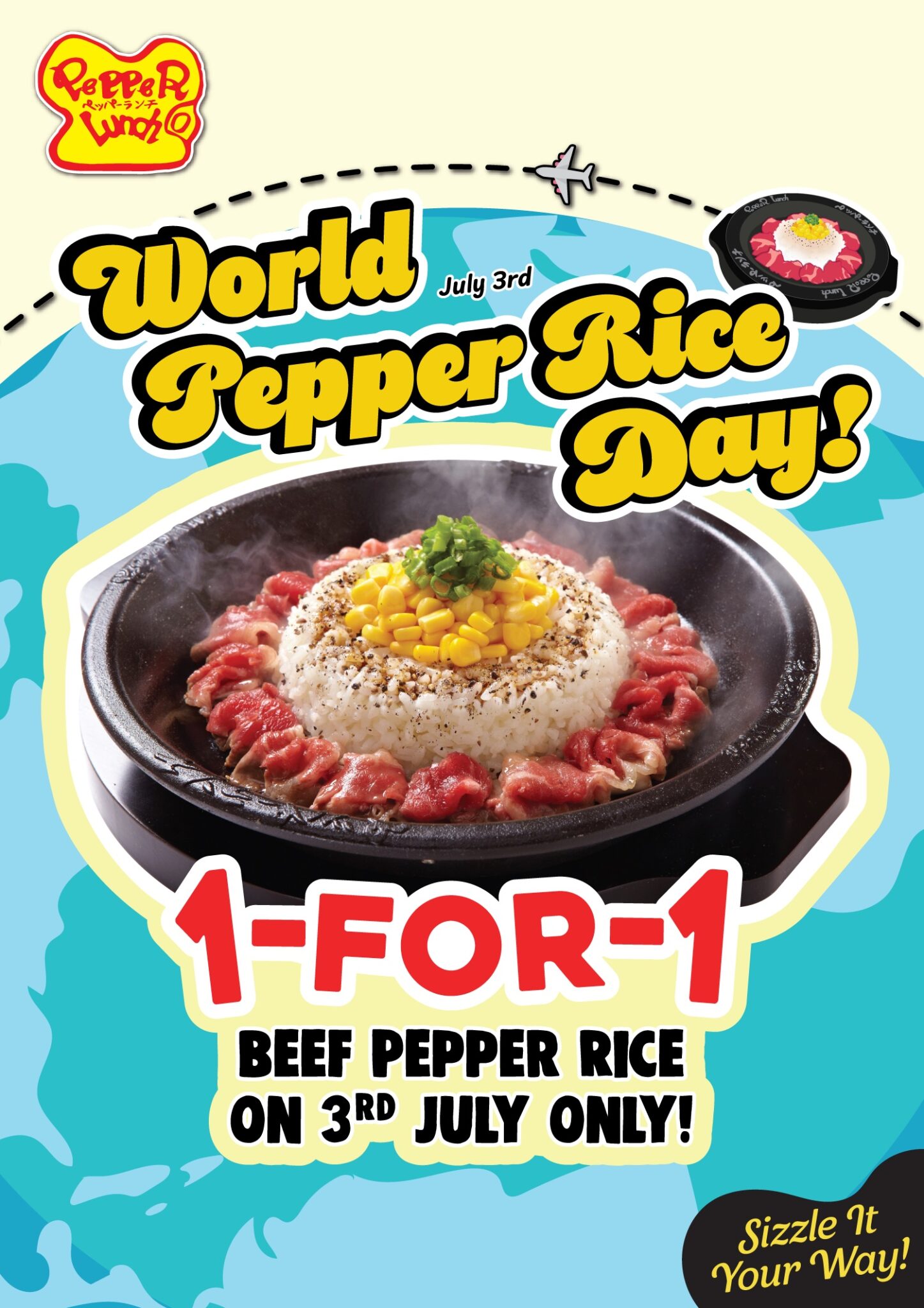 Pepper Lunch Marks First World Pepper Rice Day with 1-FOR-1 Sizzling ...