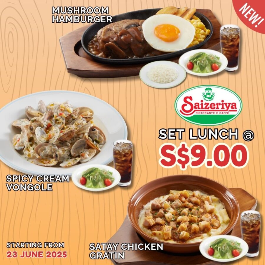 New Saizeriya Menu Drops June 23 Featuring Satay Gratin, Nyonya Chicken ...